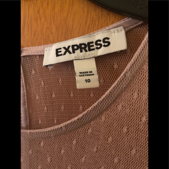 Express | Dresses | Blush Dress With Mesh Cutouts | Poshmark